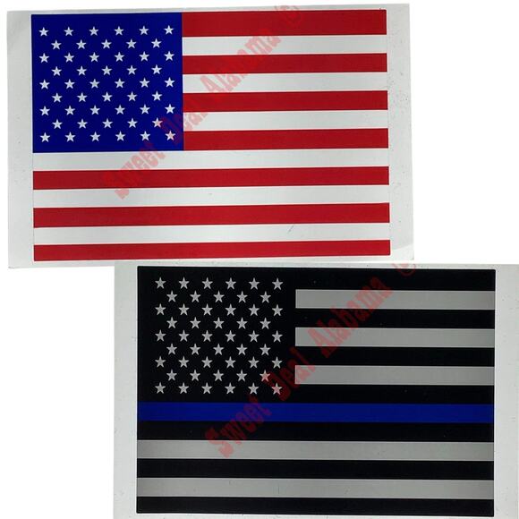 None and/or Unknown | Accents | 2 3 X 425 Flag Decals Thin Blue Line ...